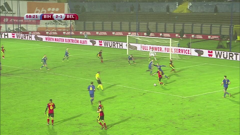 Bekijk alle goals uit een dolle match Bosnië-België: 3-4 | sporza