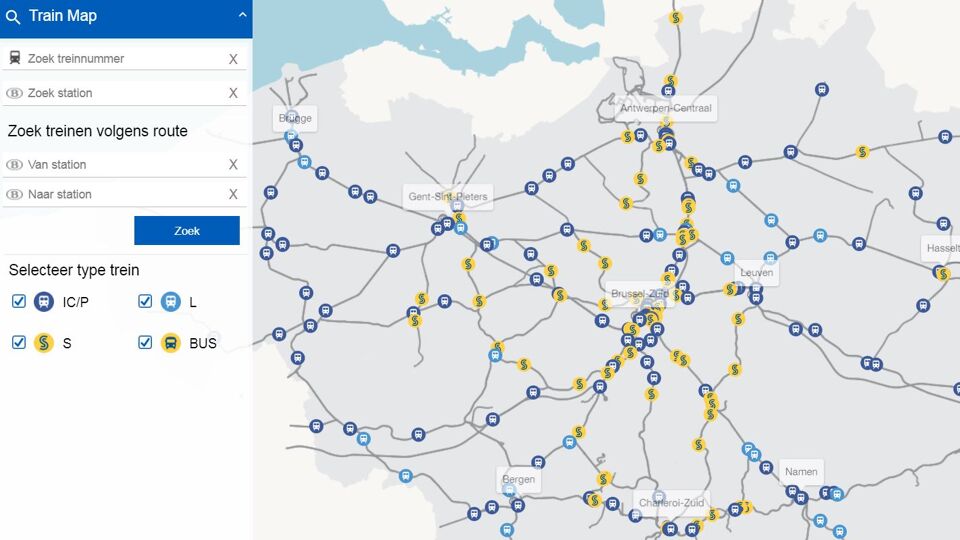Train Map brengt treinverkeer in realtime in kaart | VRT NWS