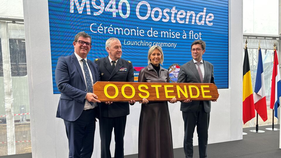 Eerste nieuwe mijnenjager krijgt naam "M940 Oostende" | VRT NWS: nieuws