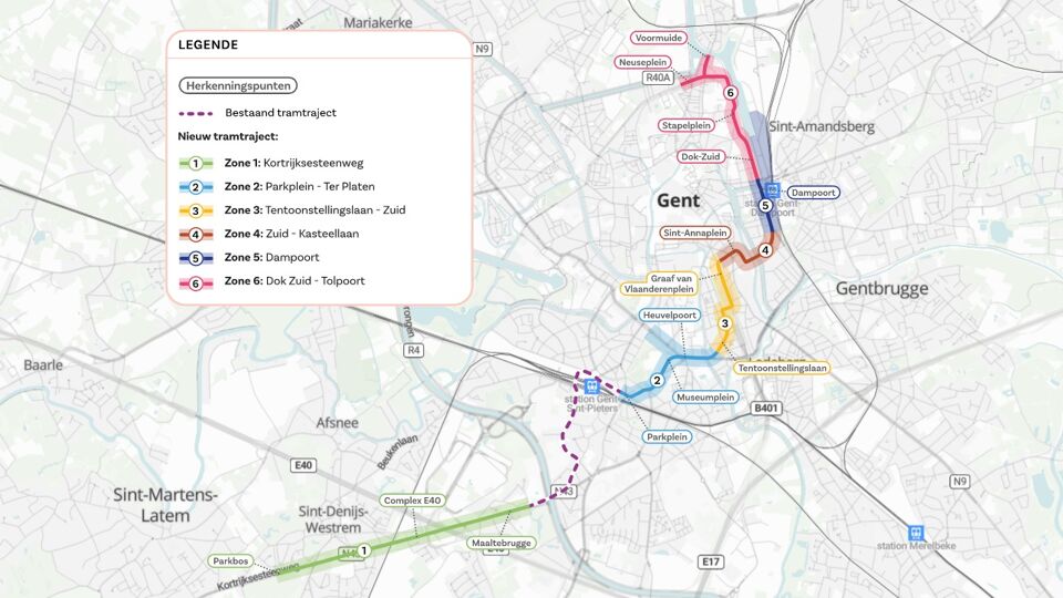 Plannen tunnels Dampoort en Heuvelpoort én nieuwe tramlijnen in Gent voorgesteld: "Investeringen ...