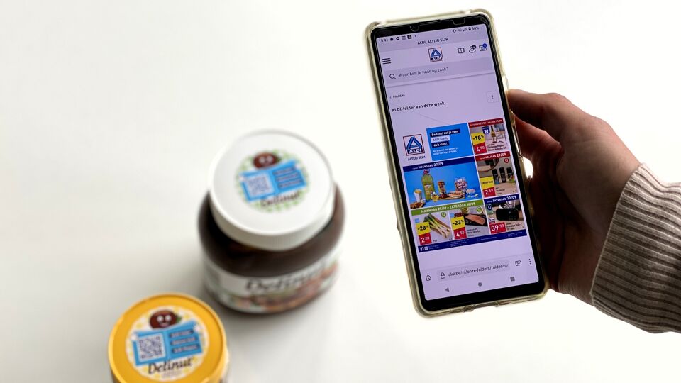 Aldi-choco leidt je naar de digitale reclamefolder: "Proefproject op ...