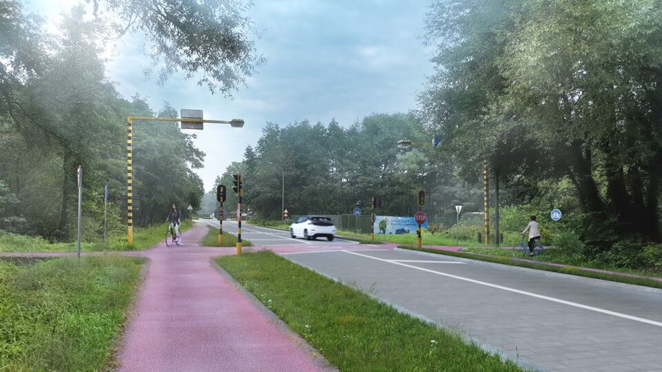 30 oversteekplaatsen op fietssnelweg tussen Hamont en Hasselt worden duidelijker en veiliger ...