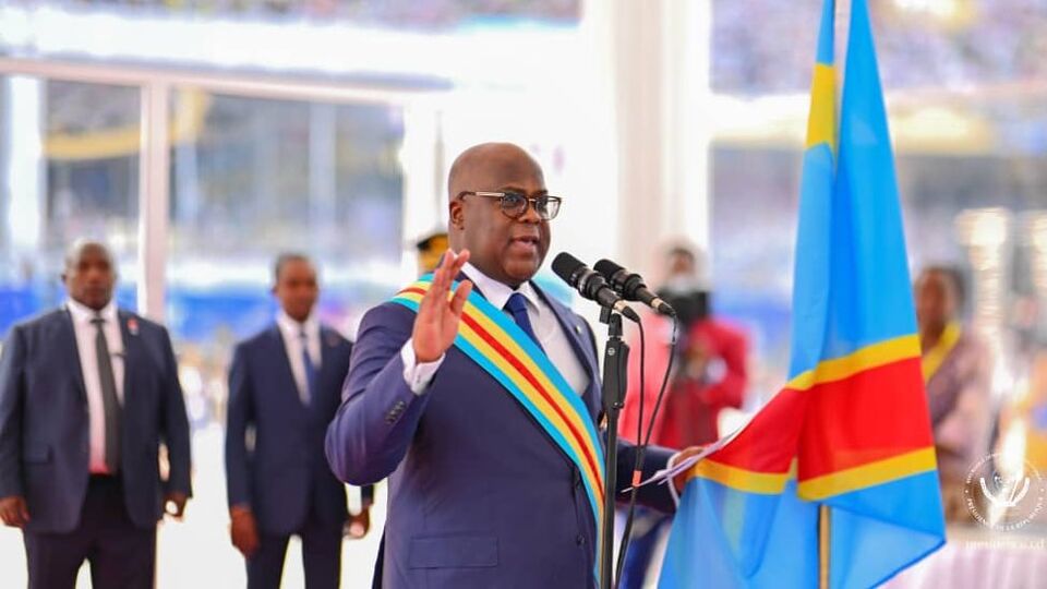 Félix Tshisekedi legt eed af voor tweede mandaat als president van ...