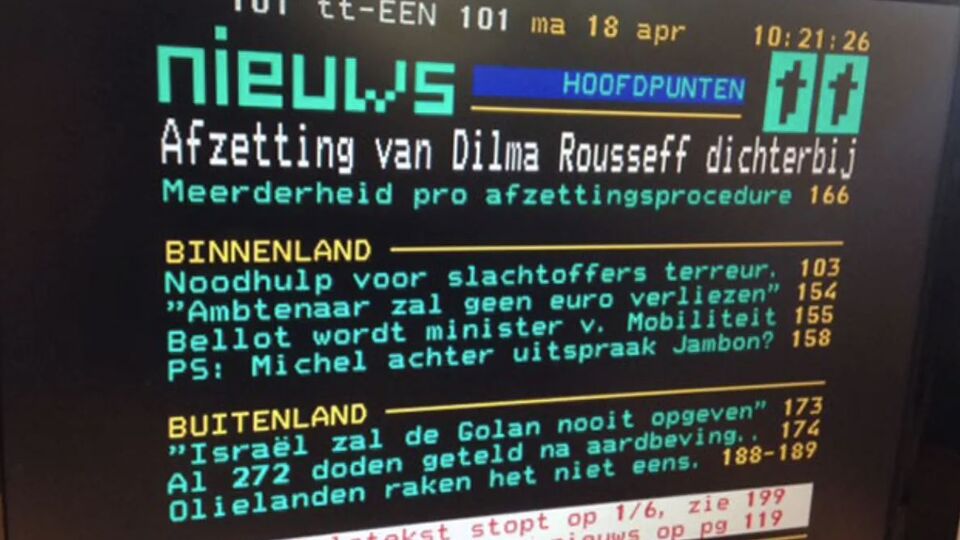 Bijna 8 jaar na VRT trekt ook RTBF de stekker uit Teletekst | VRT NWS ...
