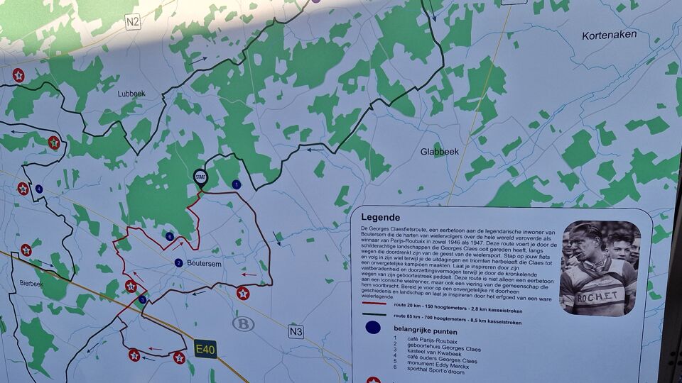 Nieuwe fietsroute in Boutersem ter ere van Georges Claes "Won 2 x ...