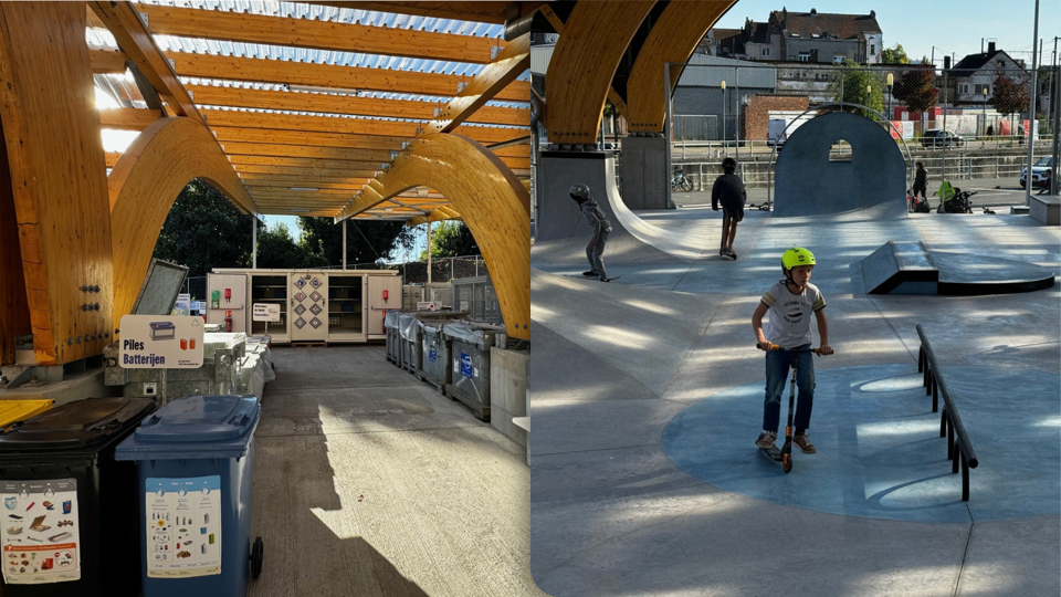 New Brussels recycle park (with skate park!) opens in Anderlecht | VRT ...