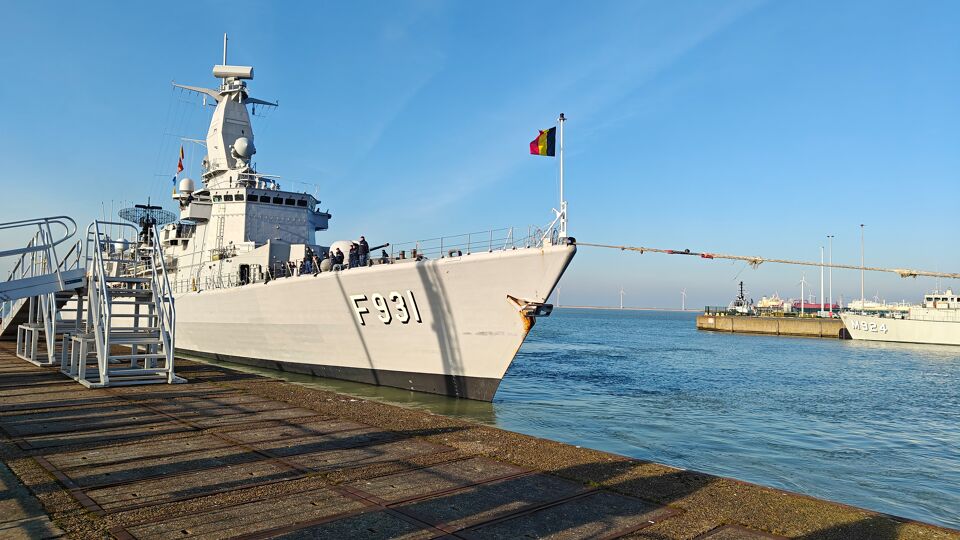 Belgian Navy frigate Louise-Marie sets sail for NATO mission in the ...