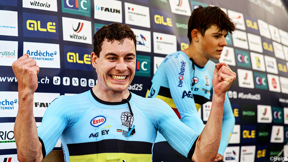 Met amper 1"65: Jonathan Vervenne pakt het tijdritgoud bij de beloften ...