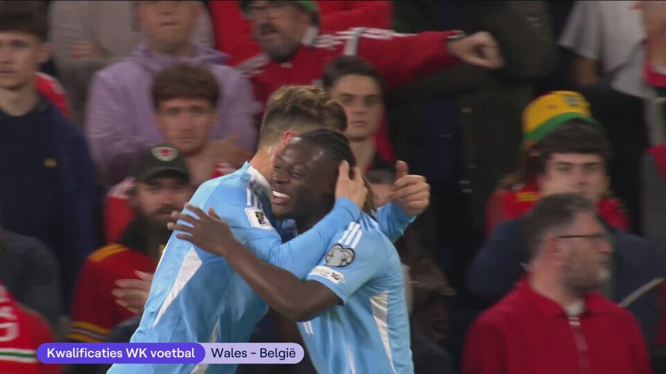 Het journaal 13u met o.a. de 2-4-zege van de Rode Duivels tegen Wales ...