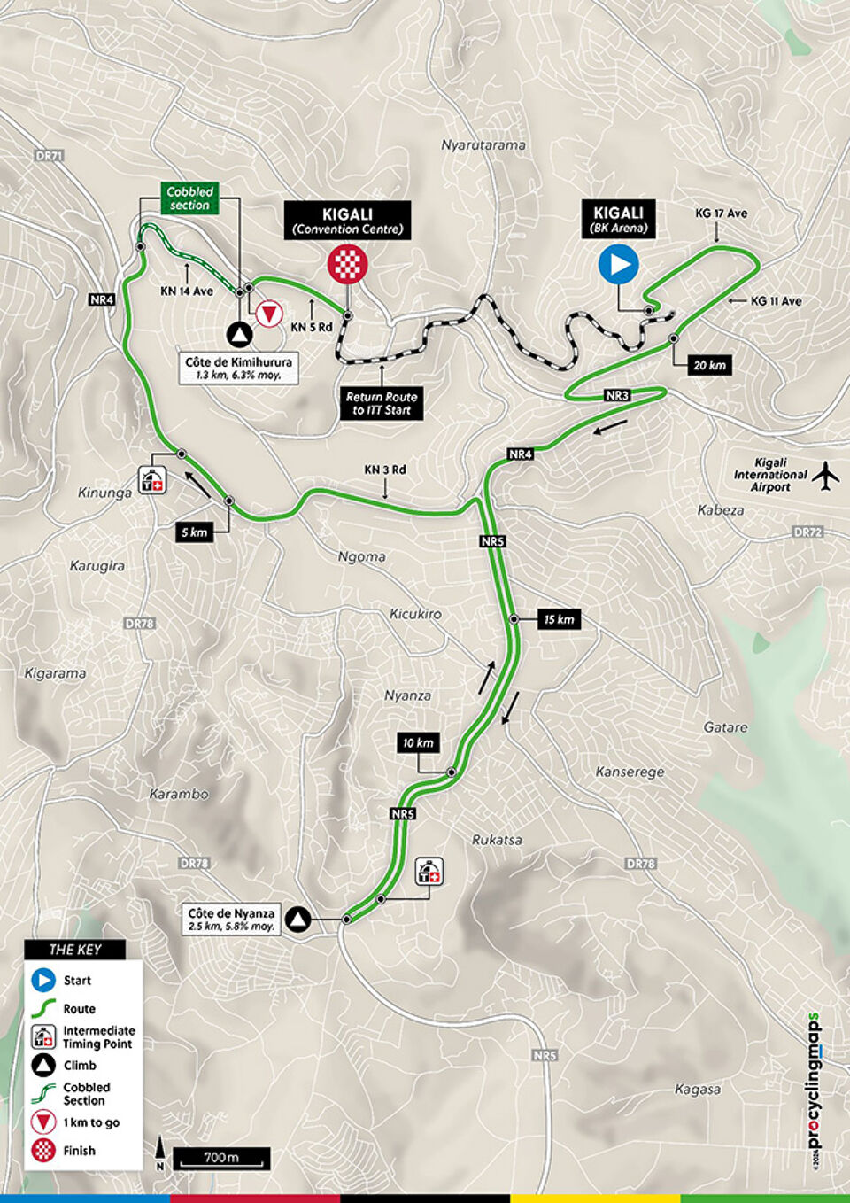 Dit is het parcours van de tijdrit op het WK wielrennen in Rwanda | sporza